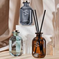 China French Perfume Rattan Stick Gift Box Glass Bottle Reed Diffuser With Natural Essential Oil for sale