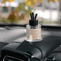 China 50ml Aromatherapy Glass Bottle Air Freshener Car Diffuser With Silicone Non Slip Mat for sale