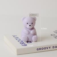 China Birthday Handcraft Decoration Handmade Teddy Bear Shaped Candle Scented for sale