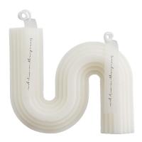 China AROMA HOME Luxury Aromatherapy Pink White Soy Wax Scented Candle S Shaped for sale