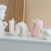 China AROMA HOME Luxury Aromatherapy Pink White Soy Wax Scented Candle S Shaped for sale