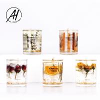 China Popular Style Customized Aromatherapy Gift Box Real Flower Jelly Cup Wax for sale