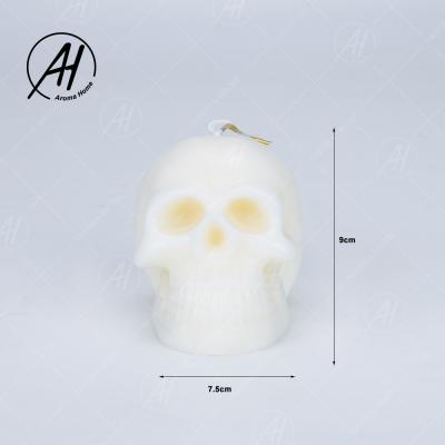China Halloween Creative Home Decor Soy Wax Handmade Skull Scented Candles for sale