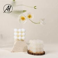 China Aromatherapy Custom Vegan Scented Soy Wax Angle Candles Cube Shaped for sale