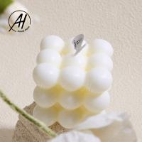 China Aromatherapy Custom Vegan Scented Soy Wax Angle Candles Cube Shaped for sale