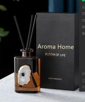 China AROMA HOME Amber Crystal Essential Oil Reed Diffuser Sets 180ml For Bedroom for sale