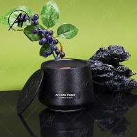 China Customized Scented Candle Vessels Cement Concrete Black Jars For Candles for sale