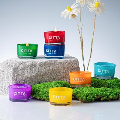 China Luxury Soy Wax D Opamine Gift Box Colorful Decorating Glass Scented Candle 7pcs for sale
