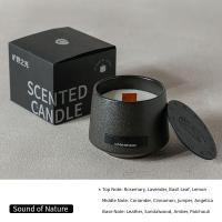 China Fragrance Customized Black Ceramic Gift Scented Candle For Home Decor for sale