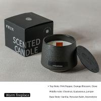 China Fragrance Customized Black Ceramic Gift Scented Candle For Home Decor for sale