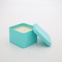 China Personalised 5 Oz 14 Oz Square Metal Candle Science Tins For Travel for sale