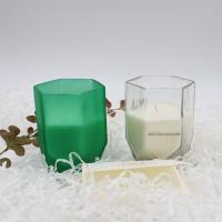China Aroma Home Soy Wax Scented Candle With Customized Hexagon Candle Jar For Home Decoration for sale