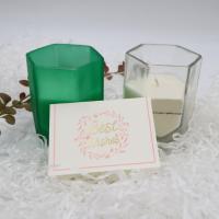 China Aroma Home Soy Wax Scented Candle With Customized Hexagon Candle Jar For Home Decoration for sale