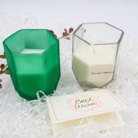 China Aroma Home Soy Wax Scented Candle With Customized Hexagon Candle Jar For Home Decoration for sale