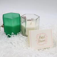 China Aroma Home Soy Wax Scented Candle With Customized Hexagon Candle Jar For Home Decoration for sale
