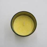 China 9cl Yellow Electroplated Glass Jar Scented Candle With Cracked Pattern for sale