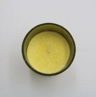 China 9cl Yellow Electroplated Glass Jar Scented Candle With Cracked Pattern for sale