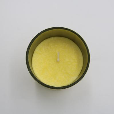 China 9cl Yellow Electroplated Glass Jar Scented Candle With Cracked Pattern for sale