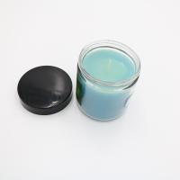 China Aroma Home therapeutic Blue Glass Jar Scented Candle 3 Oz for Aromatherapy for sale