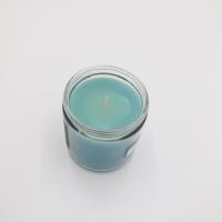 China Aroma Home therapeutic Blue Glass Jar Scented Candle 3 Oz for Aromatherapy for sale