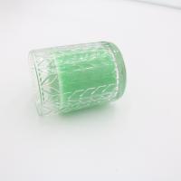 China Custom 7.5oz Green Votive Glass Jar Scented Candle Soy Wax With Lids for sale