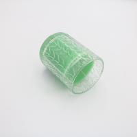 China Custom 7.5oz Green Votive Glass Jar Scented Candle Soy Wax With Lids for sale