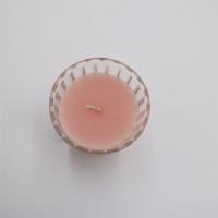 China ODM 4oz Natural Pink Glass Jar Scented Candle For House Fragrance for sale