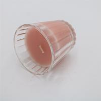 China ODM 4oz Natural Pink Glass Jar Scented Candle For House Fragrance for sale