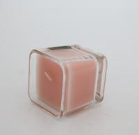 China Custom Black Label Gardenia Square Glass Jar Scented Candle 9 Oz For Weddings for sale