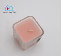 China Custom Black Label Gardenia Square Glass Jar Scented Candle 9 Oz For Weddings for sale