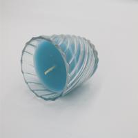 China OEM Natural Blue Recycled 3 Oz Jar Candles in Hurricane Glass for sale