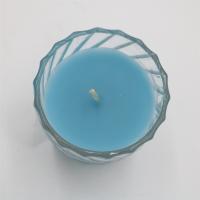 China OEM Natural Blue Recycled 3 Oz Jar Candles in Hurricane Glass for sale