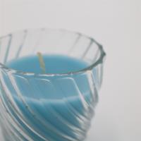 China OEM Natural Blue Recycled 3 Oz Jar Candles in Hurricane Glass for sale