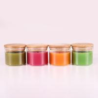 China Natural Paraffin Wax Aromatherapy Aroma Light Candles 220G With Bamboo Lid for sale