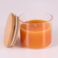 China Natural Paraffin Wax Aromatherapy Aroma Light Candles 220G With Bamboo Lid for sale