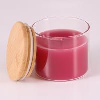 China Natural Paraffin Wax Aromatherapy Aroma Light Candles 220G With Bamboo Lid for sale