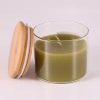 China Natural Paraffin Wax Aromatherapy Aroma Light Candles 220G With Bamboo Lid for sale