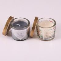 China Custom Printed MSDS Mini 1.6oz Scented Cocktail Glass Candles Jar With Metal Lid for sale