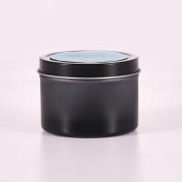 China OEM 2 Oz Recycled Matte Black Tin Can Candle For Bedroom for sale