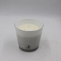 China 3 Wick Large White Glass Jar Scented Candle Container 24oz for House for sale