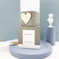China Scented Pottery Votive Ceramic Soy Candle Holders 4 Oz Square Heart Shaped for sale