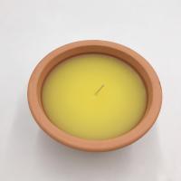 China Indoor 7Oz Clay Pot Citronella Garden Candles For Mosquitoes for sale