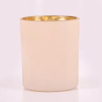 China Personalized 6 Oz Golden Glass Jar Scented Candle With Lids 40g for sale