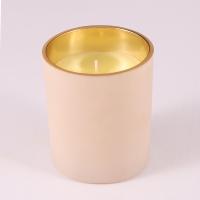 China Personalized 6 Oz Golden Glass Jar Scented Candle With Lids 40g for sale