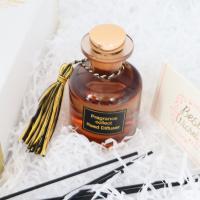 China Aroma Reed Diffuser 126ml Luxury Gift Set In Brown Bottle For Home Fragrance for sale