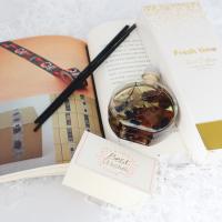 China Aroma Reed Diffuser 100ml Luxury Gift Set With Brown Dried Flower for sale