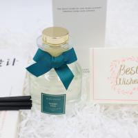 China Aroma Reed Diffuser 126ml Luxury Gift Set With Green Ribbon And Custom Label for sale