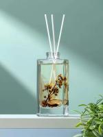 China Aroma Reed Diffuser 150ml Square Perfume Luxury Gift Set With Dried Flower for sale