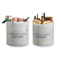 China Msds Soy Scented Petals Aromatherapy Dried Flowers Candle Gift Sets 5oz for sale