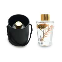 China Amber Patchouli Glass Reed Diffuser Mini Reed Diffuser For Bathroom for sale